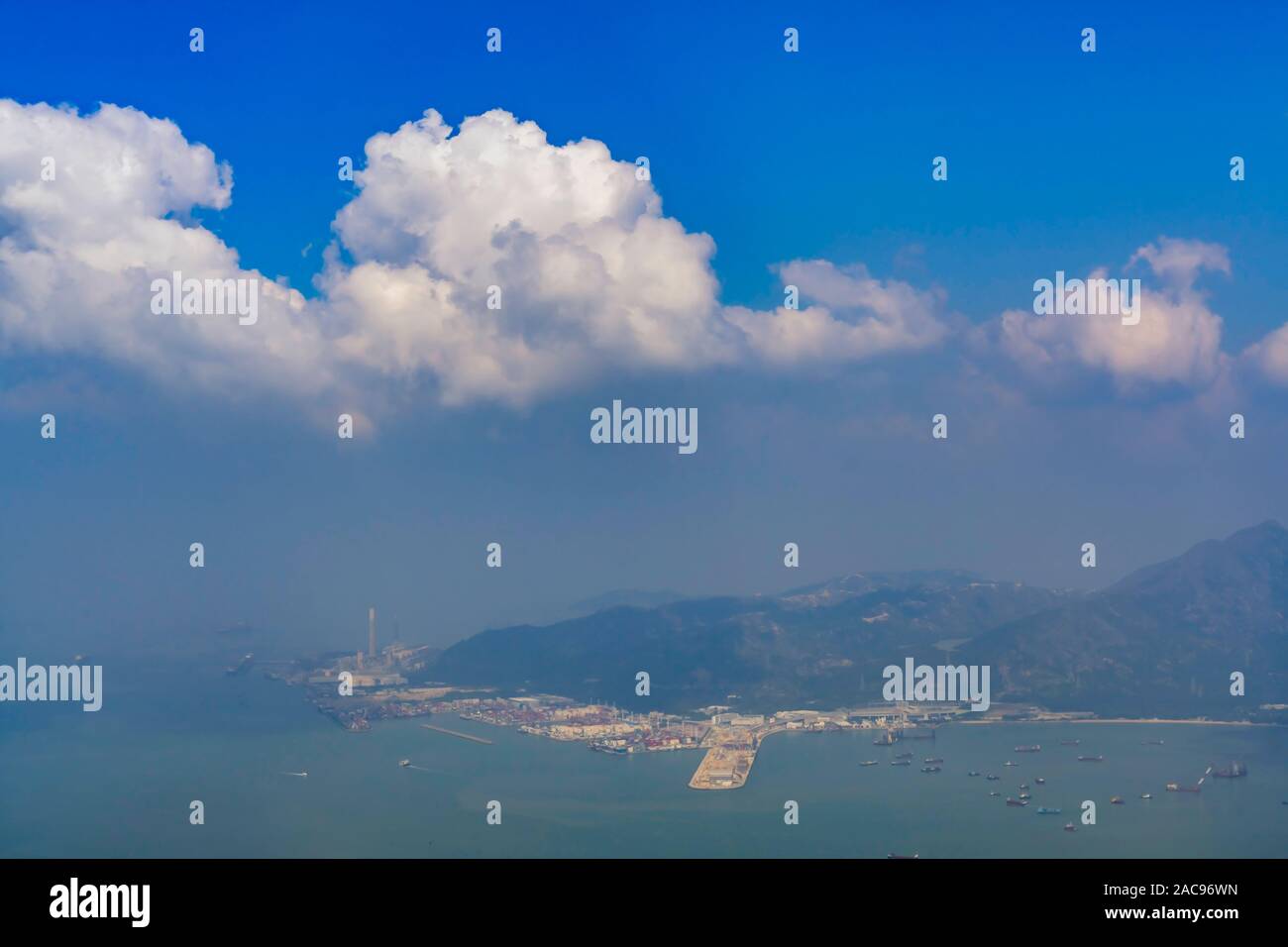 Aerial view of the Tuen Mun area at Hong Kong, China Stock Photo - Alamy