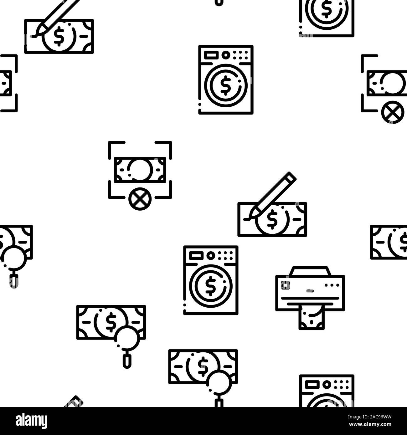 Fake Money Seamless Pattern Vector Stock Vector Image & Art - Alamy