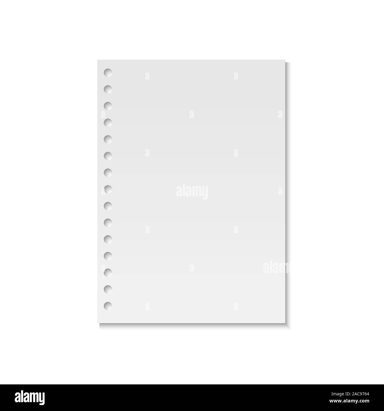 Blank realistic notebook paper page template . Template for your design ...