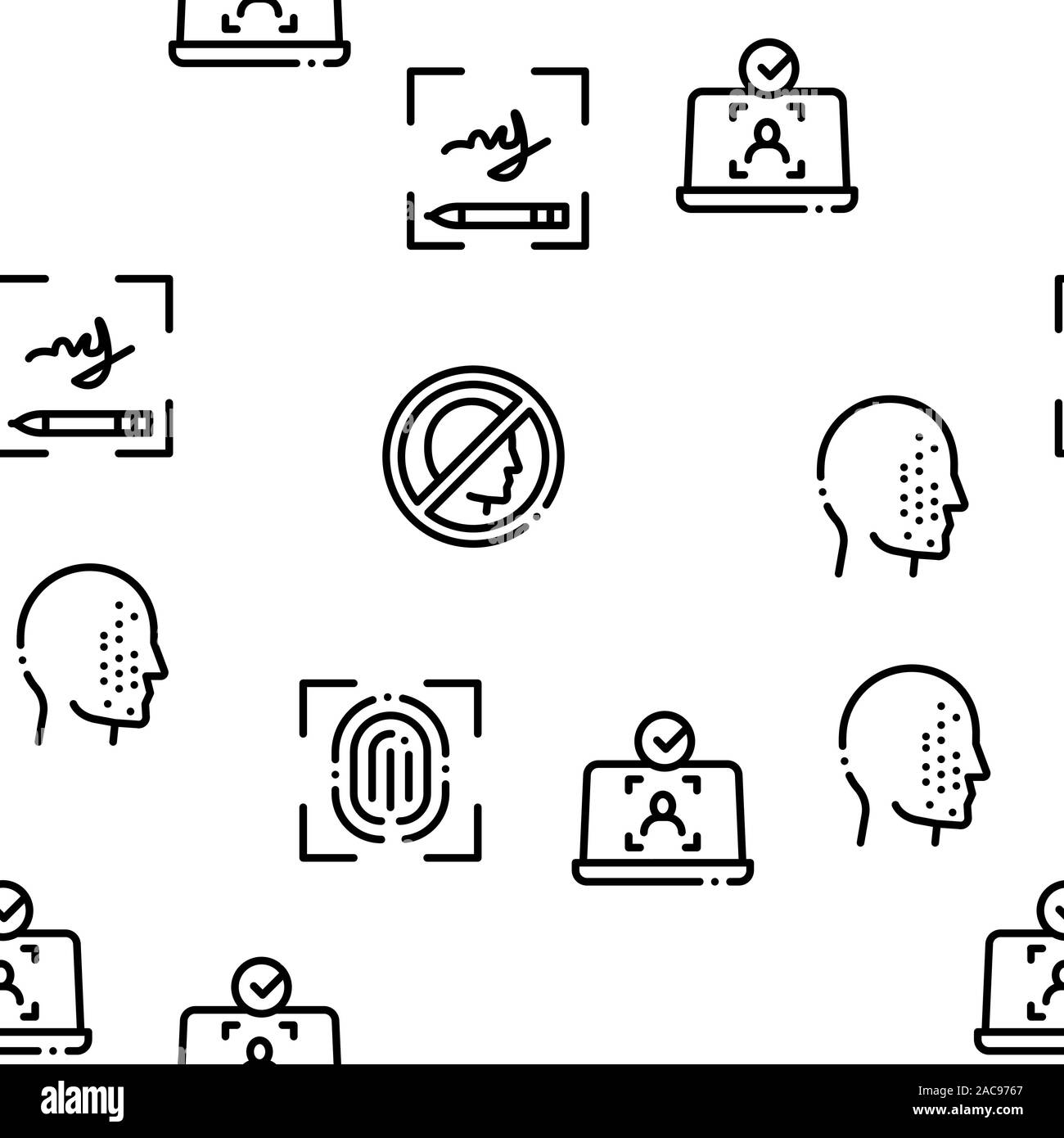 Recognition Seamless Pattern Vector Stock Vector Image & Art - Alamy