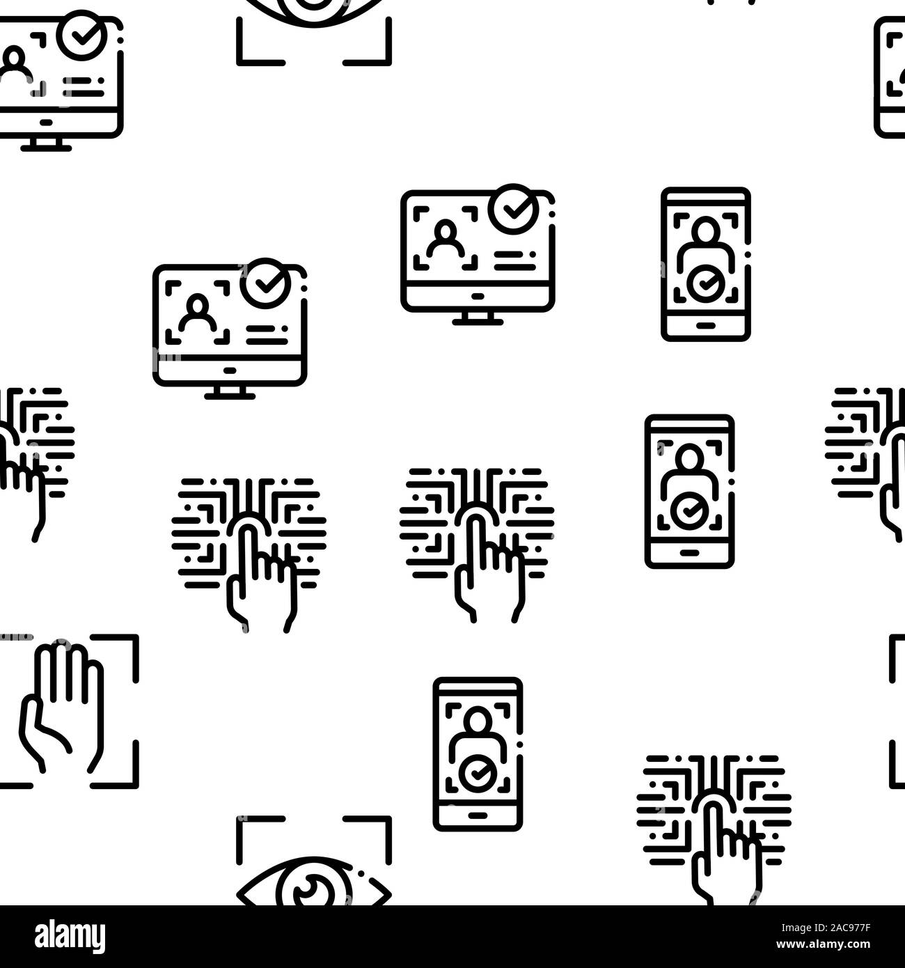 Recognition Seamless Pattern Vector Stock Vector Image & Art - Alamy