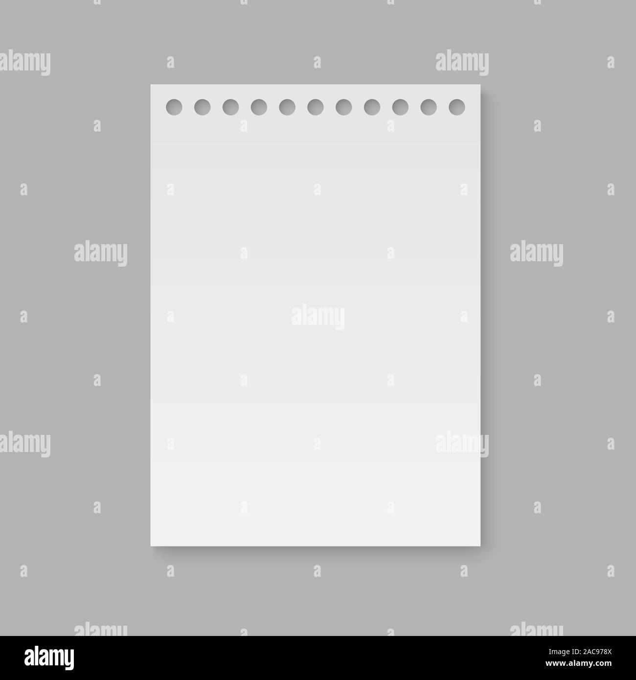 Blank realistic notebook paper page template . Template for your design ...