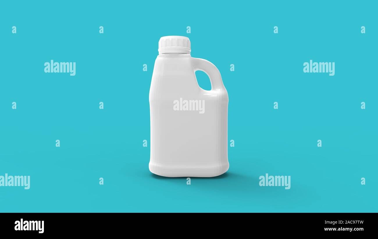 3d rendering of a white plastic bottle isolated in a studio background ...
