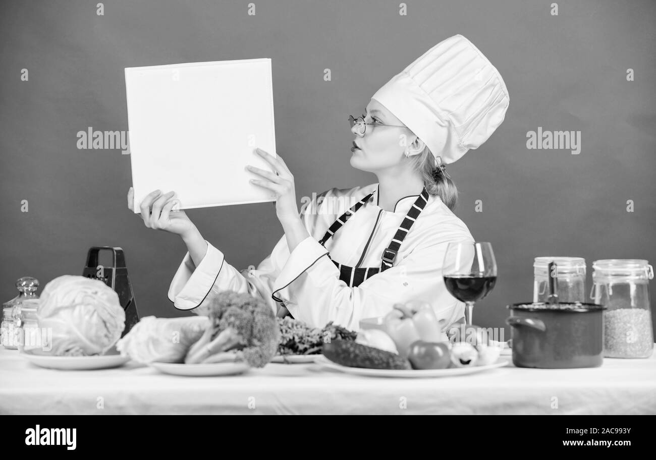 Traditional cuisine. Culinary expert. Woman chef cooking healthy food ...