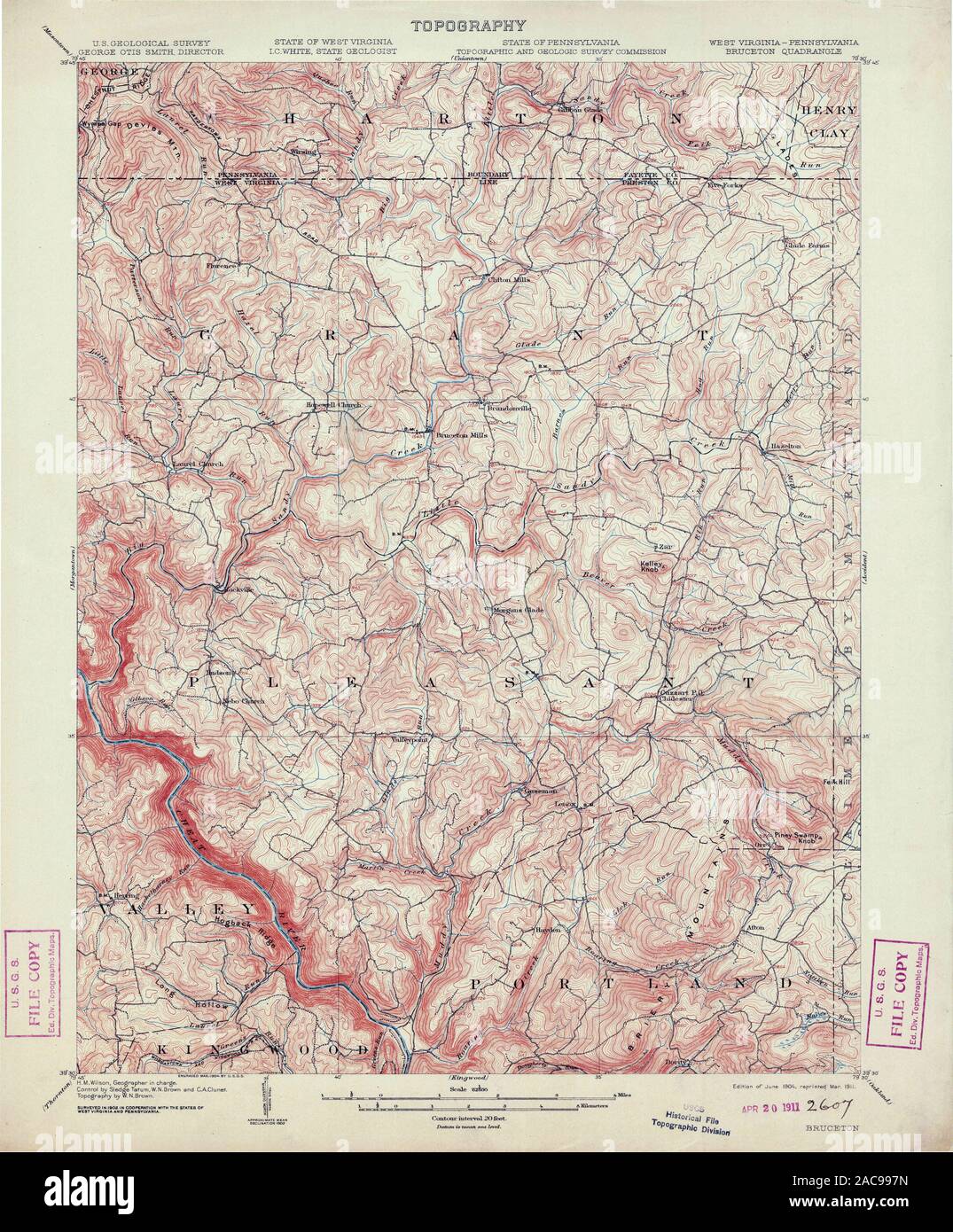 Map of bruceton hi-res stock photography and images - Alamy