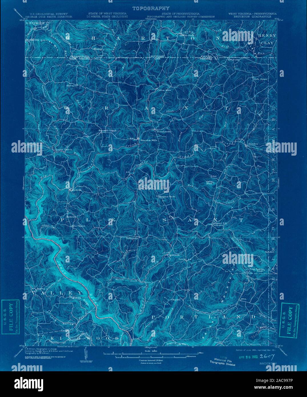 Map of bruceton hi-res stock photography and images - Alamy