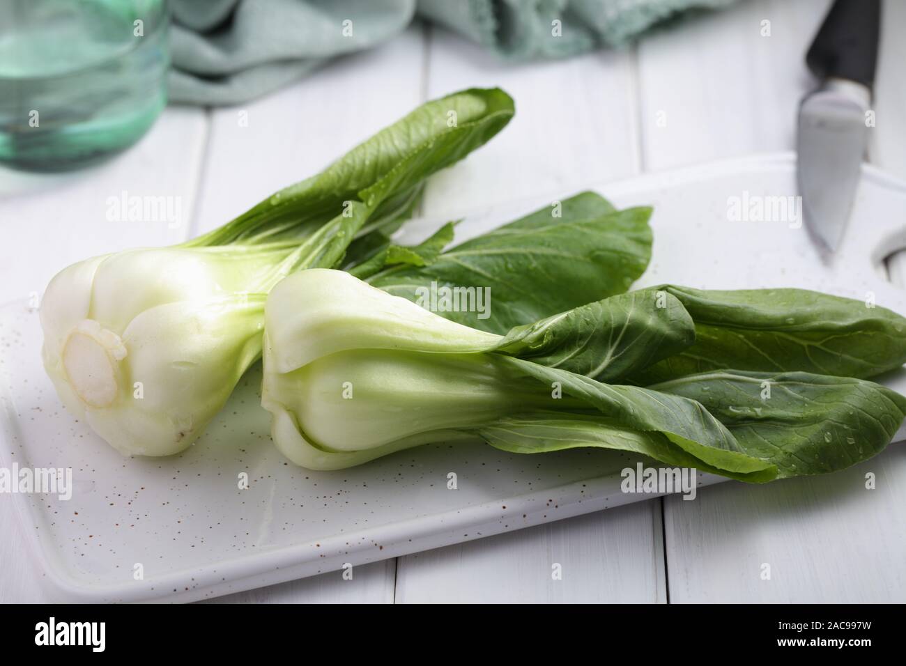 Bok choy, the variety of Chinese cabbage also known as pak choi, pok ...