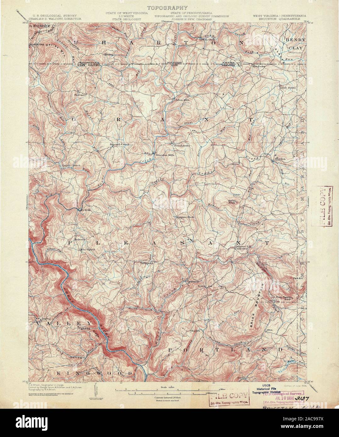 Map of bruceton hi-res stock photography and images - Alamy