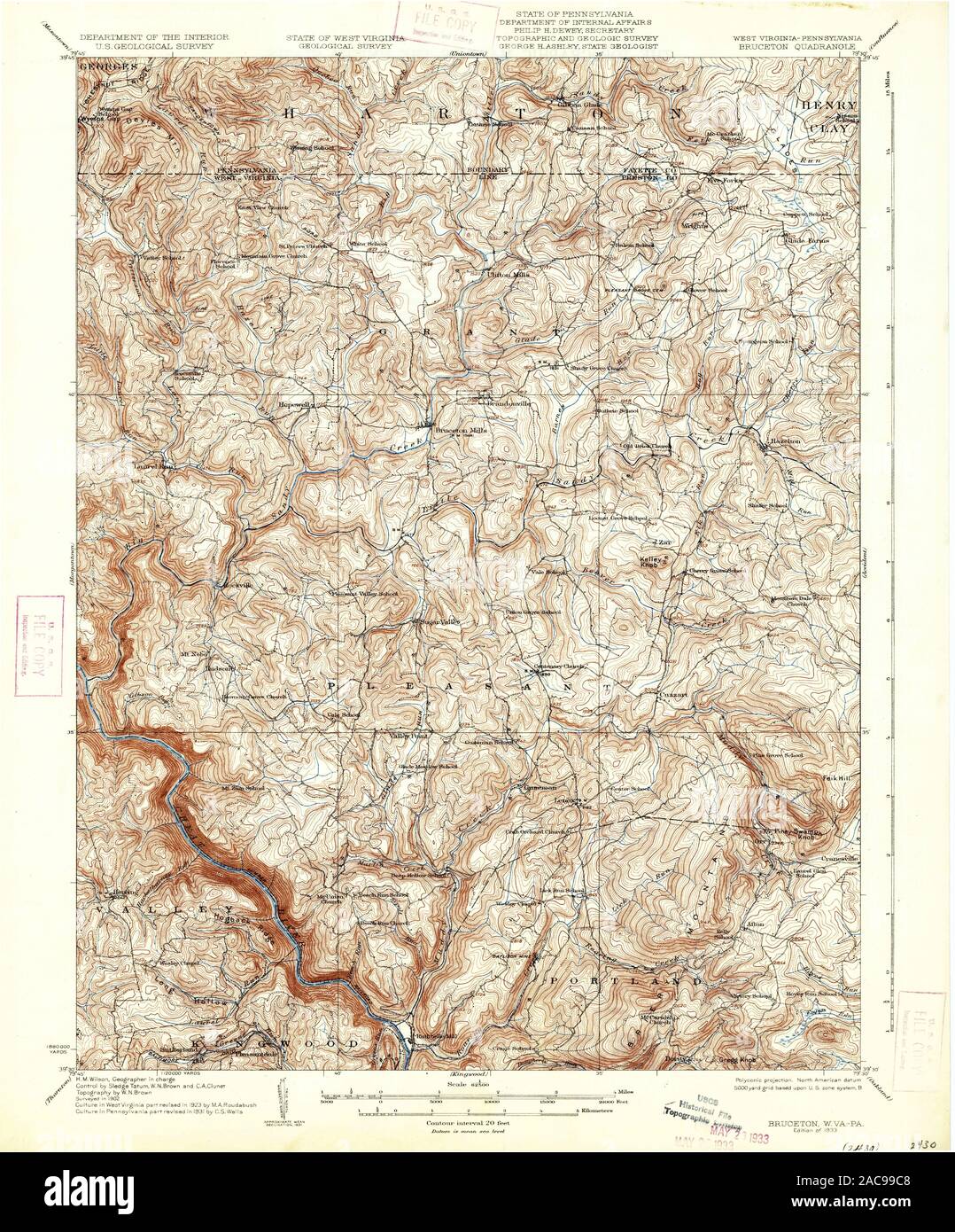Map of bruceton hi-res stock photography and images - Alamy