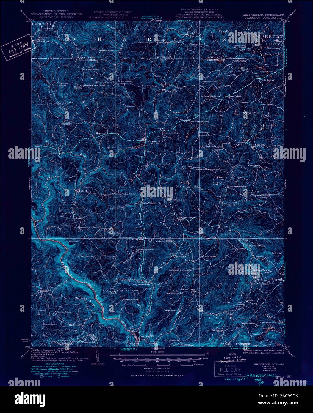 Map of bruceton hi-res stock photography and images - Alamy