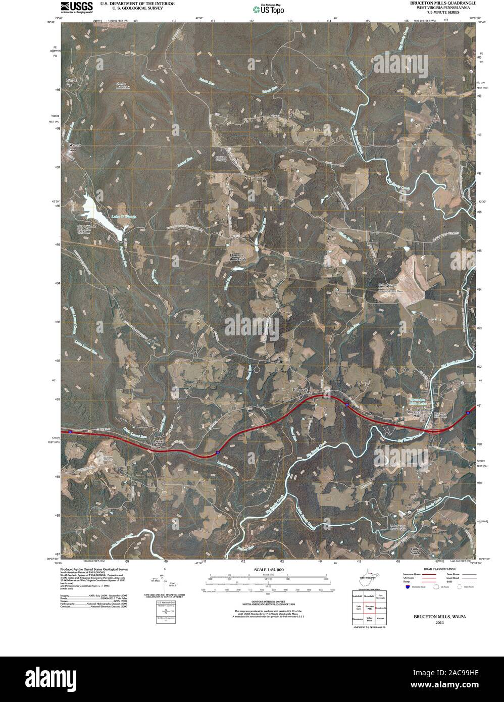 Map of bruceton hi-res stock photography and images - Alamy