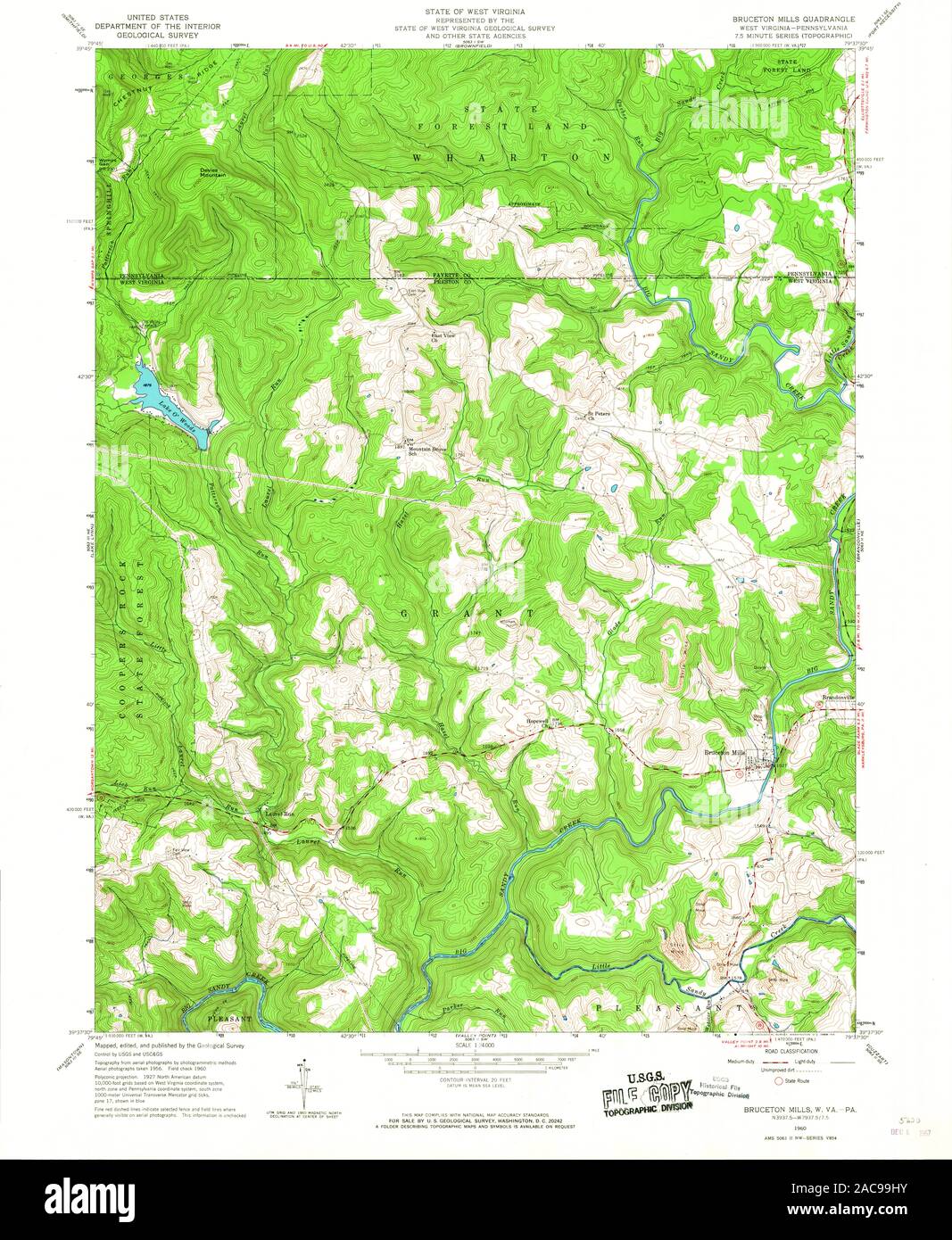 Map of bruceton hi-res stock photography and images - Alamy
