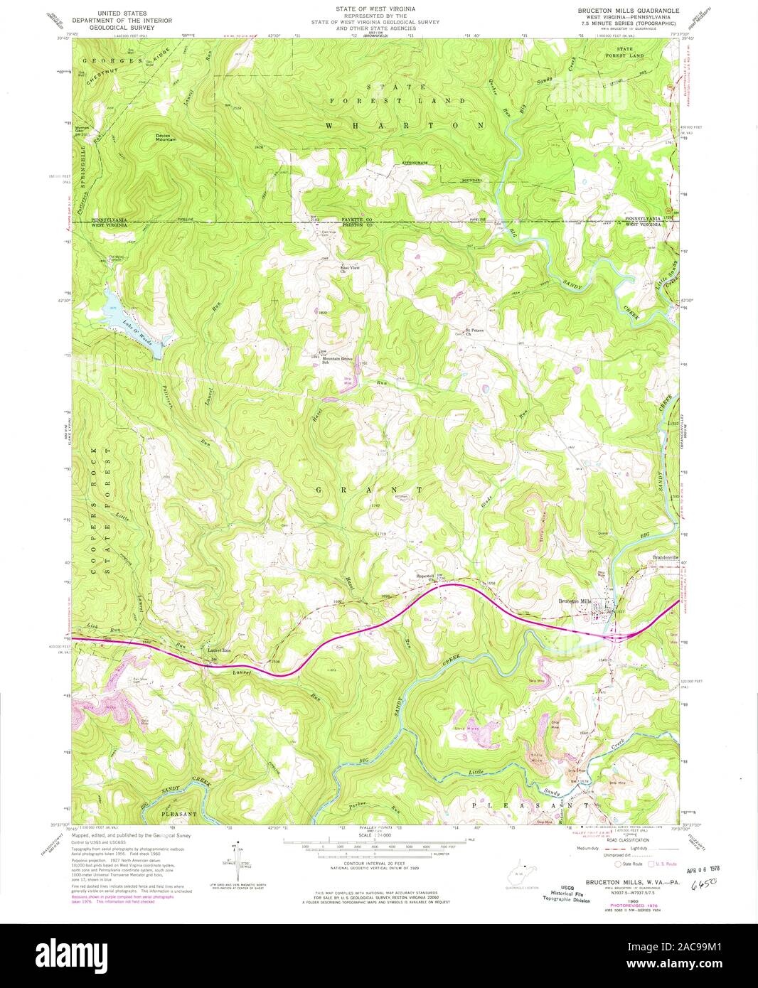 Map of bruceton hi-res stock photography and images - Alamy