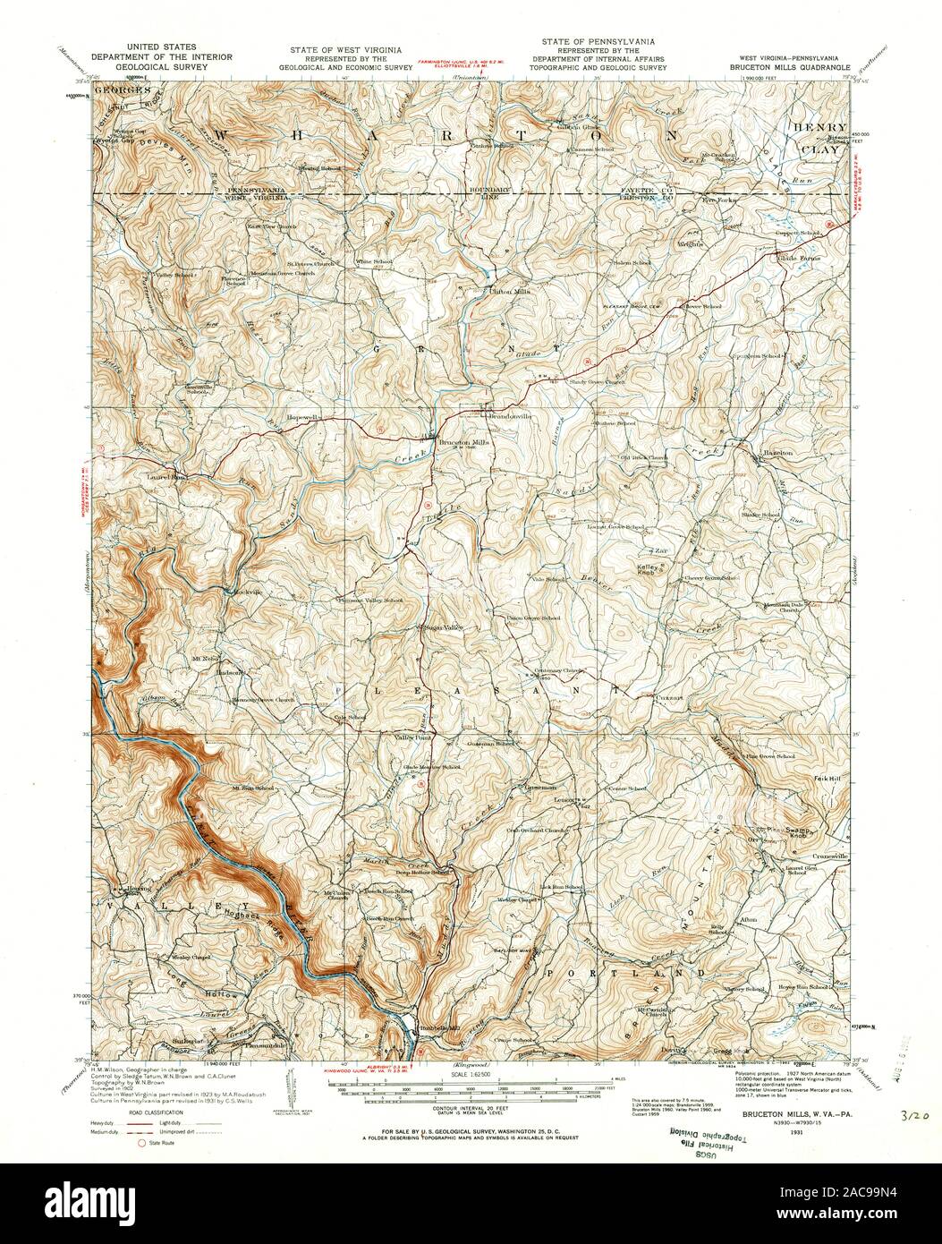 Map of bruceton hi-res stock photography and images - Alamy