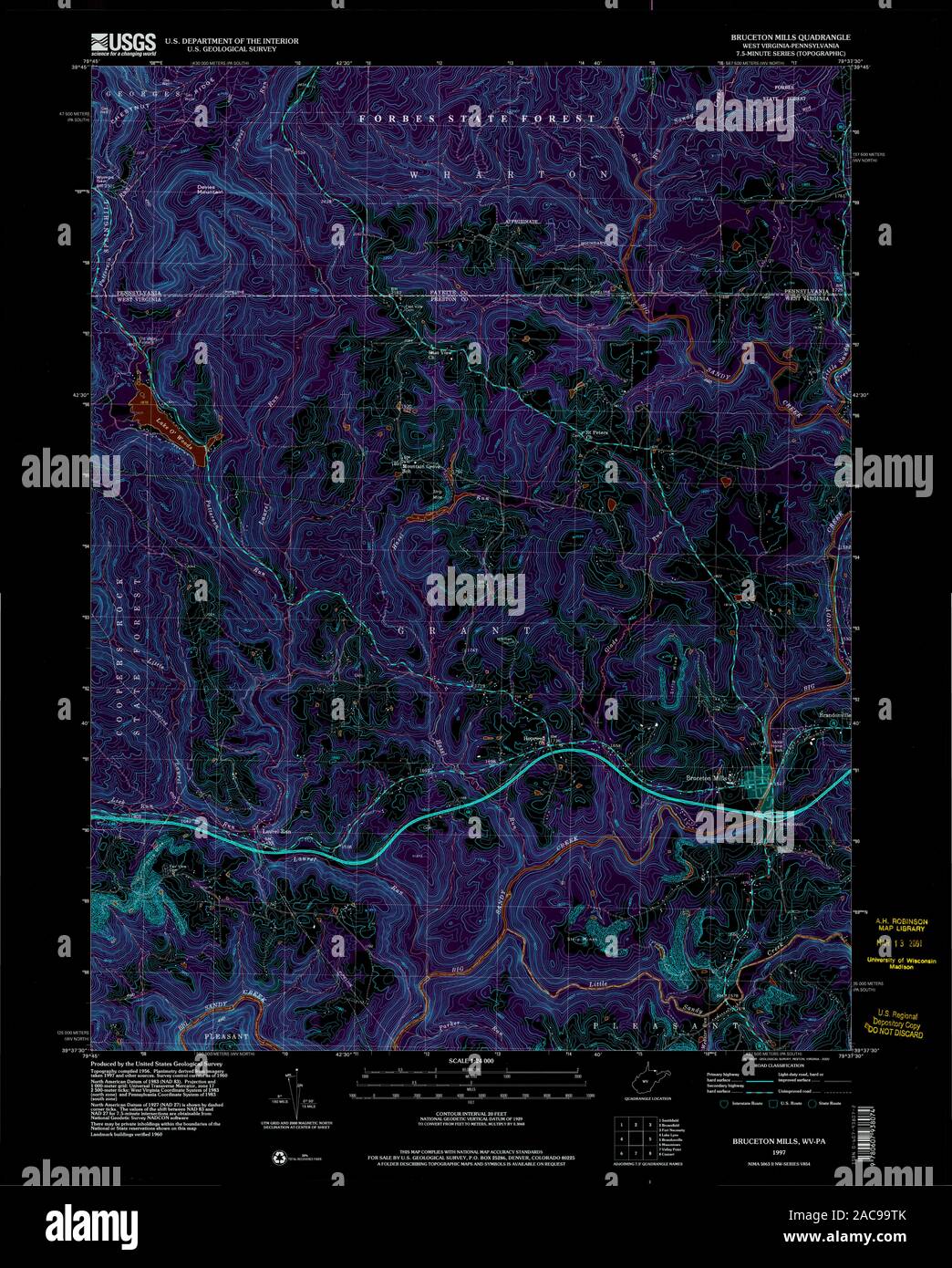 Map of bruceton hi-res stock photography and images - Alamy