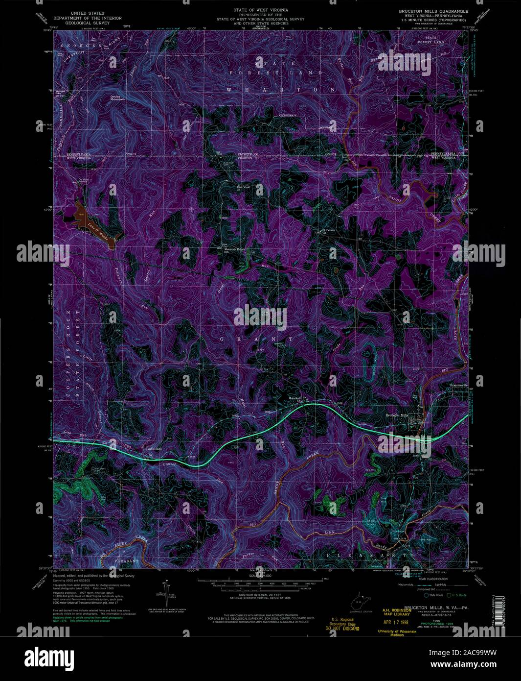 Map of bruceton hi-res stock photography and images - Alamy
