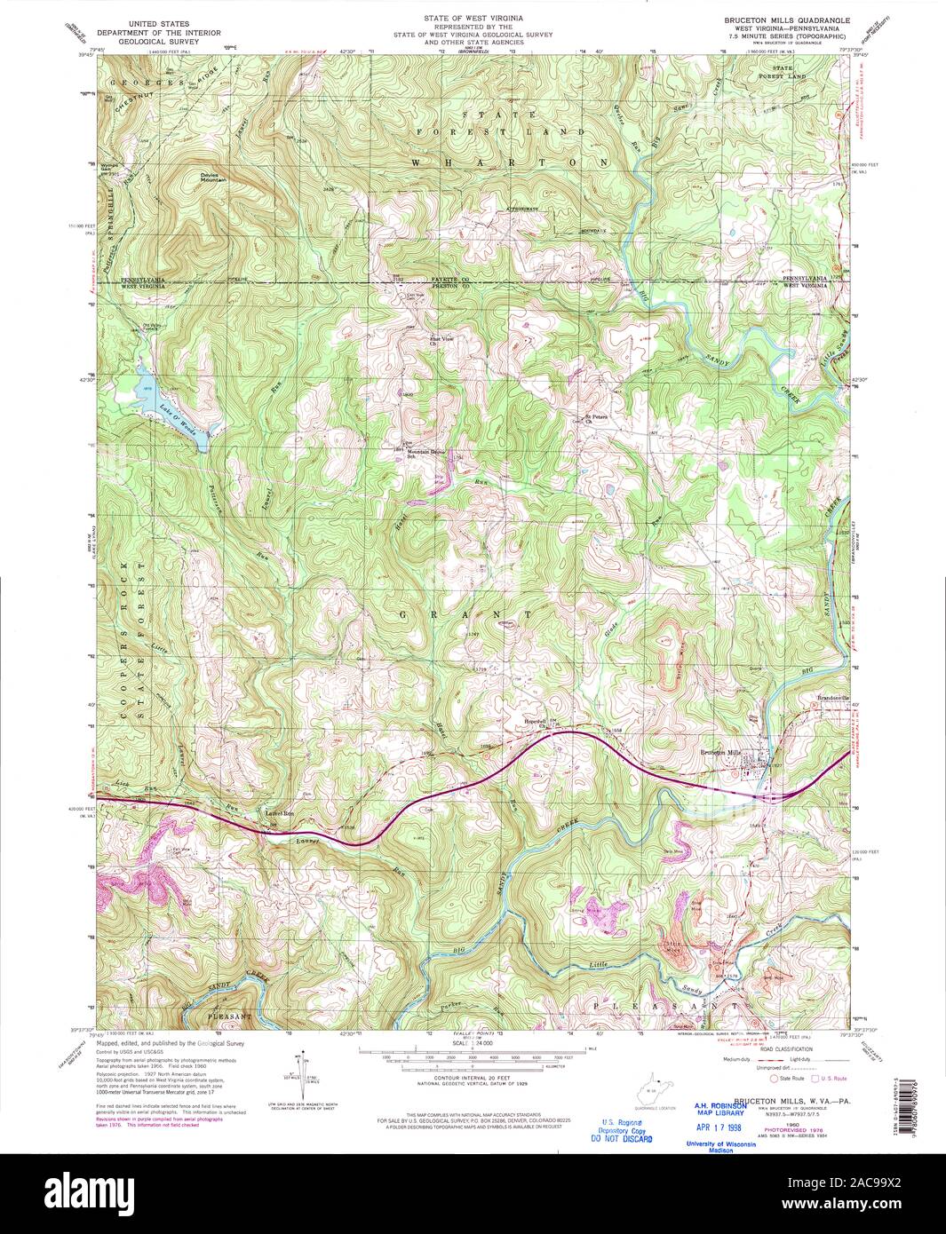 Map of bruceton hi-res stock photography and images - Alamy