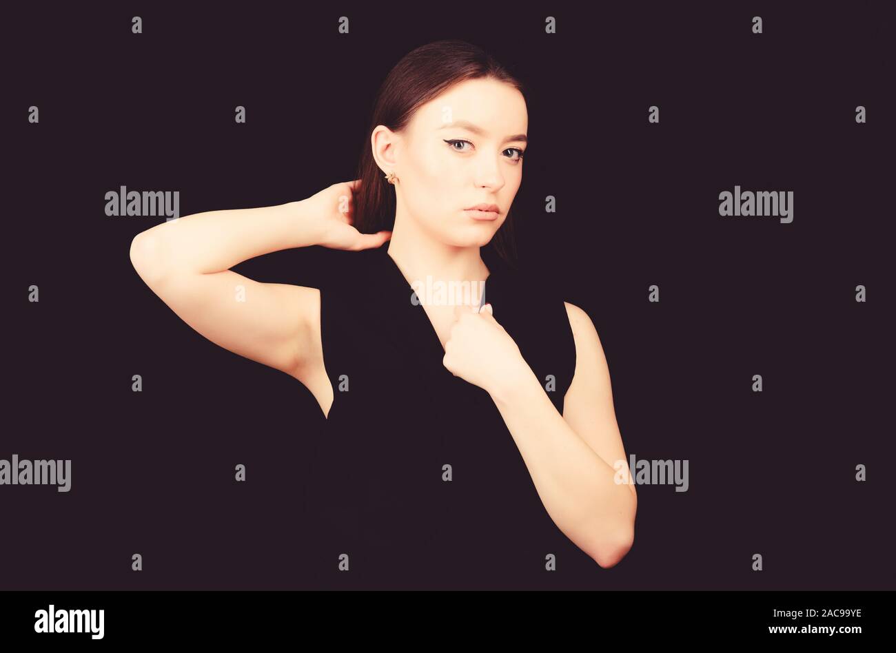 Beautifying face hair and skin. Cosmetology and beauty. Daily simple ...