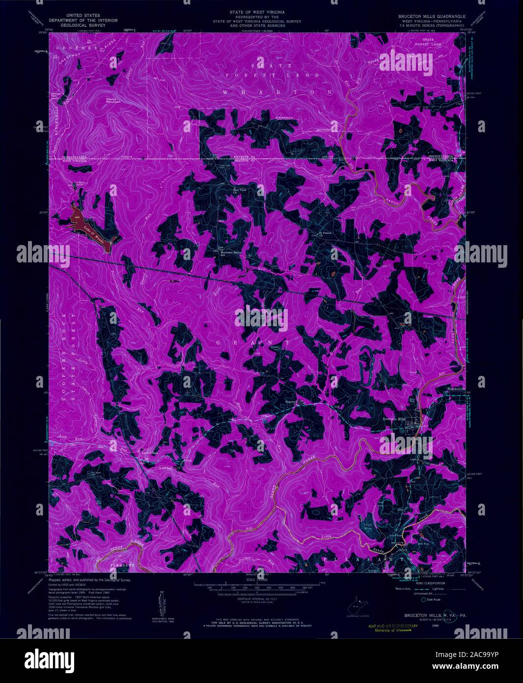 Map of bruceton hi-res stock photography and images - Alamy