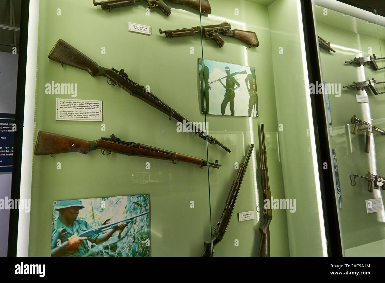HO CHI MINH CITY, VIETNAM - NOVEMBER 20, 2019. Weapons from vietnam war ...