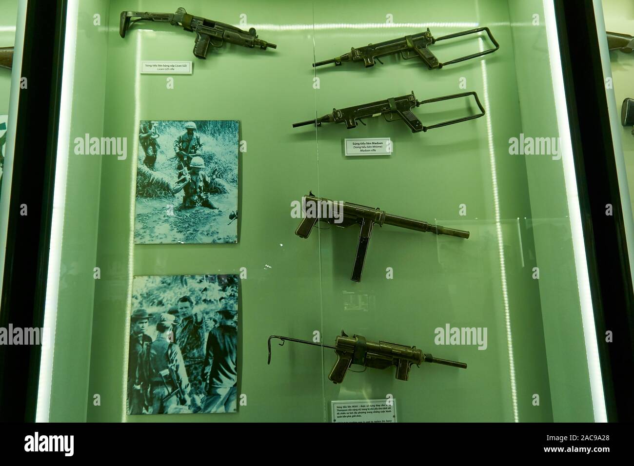 HO CHI MINH CITY, VIETNAM - NOVEMBER 20, 2019. Weapons from vietnam war ...