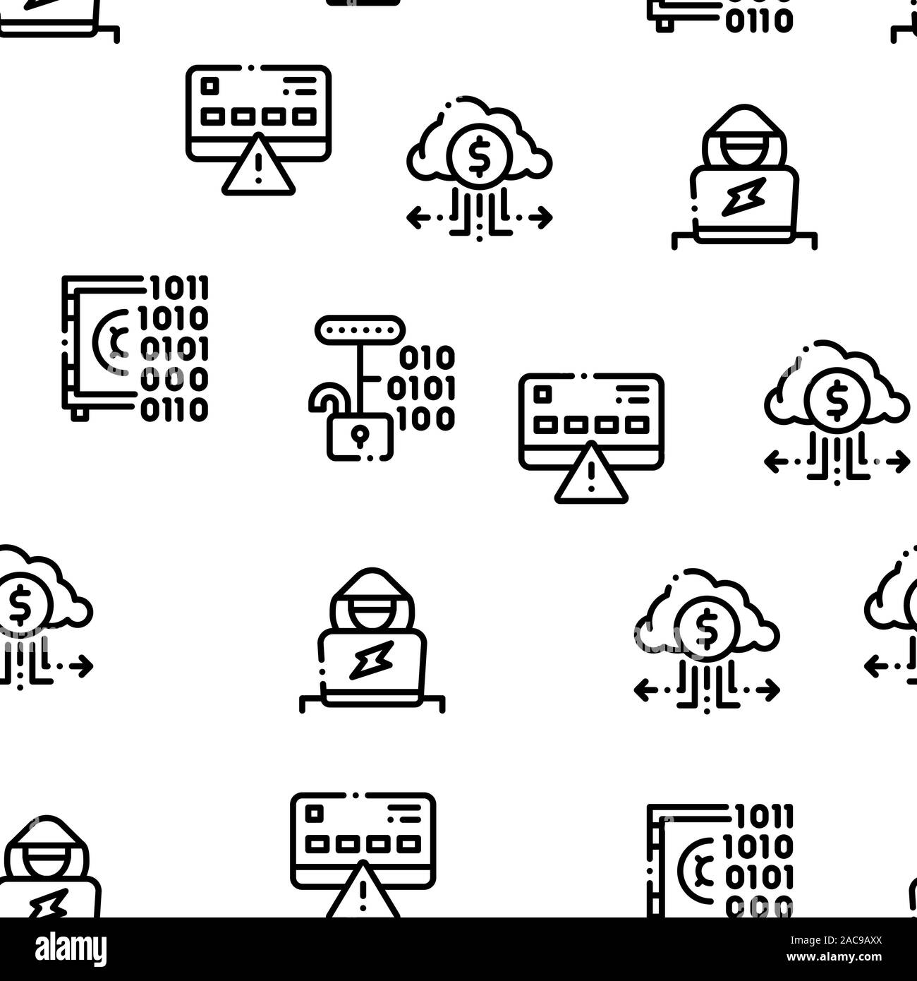 Carder Hacker Seamless Pattern Vector Stock Vector Image & Art - Alamy