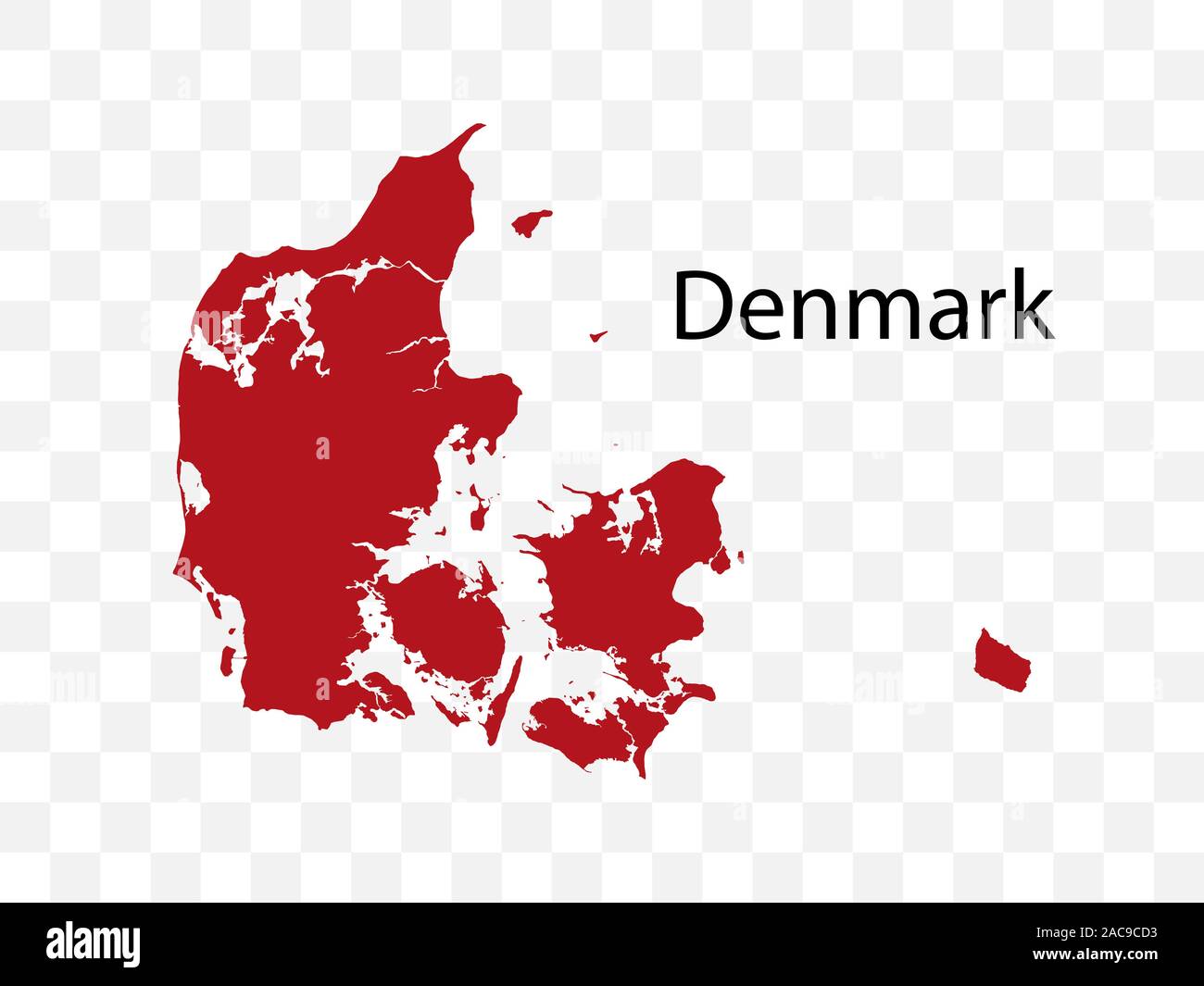 Denmark map on transparent background. Vector illustration Stock Vector ...
