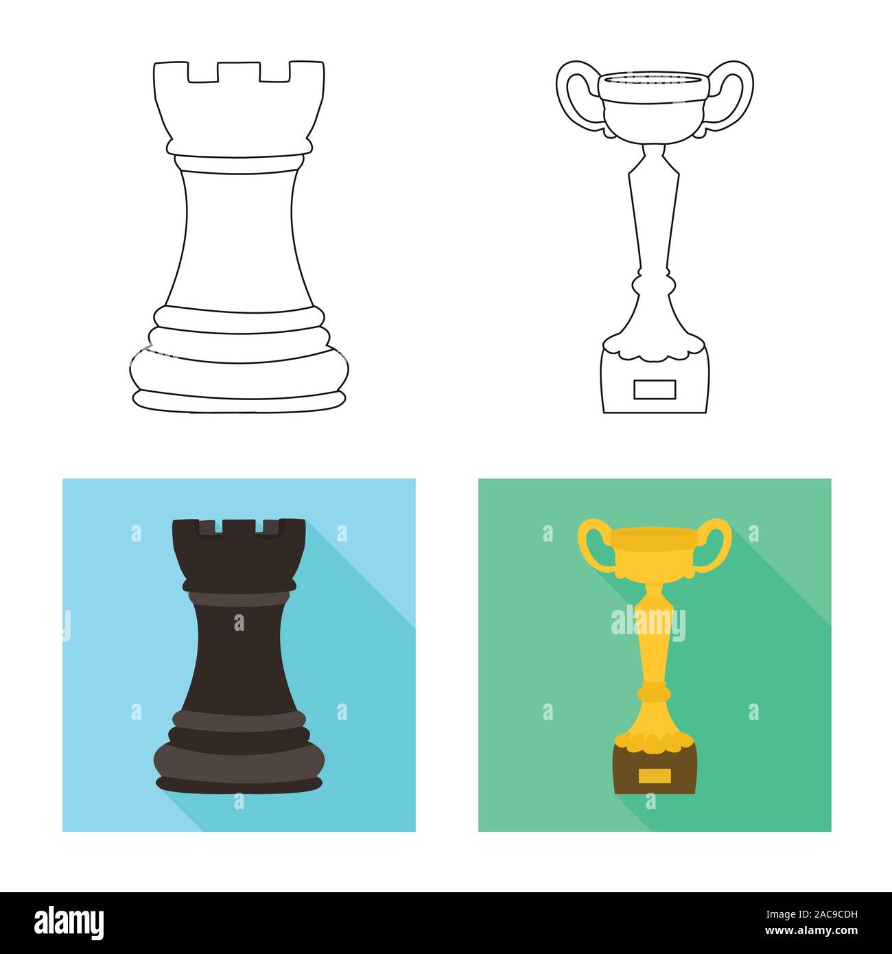 Vector design of checkmate and thin icon. Set of checkmate and target ...