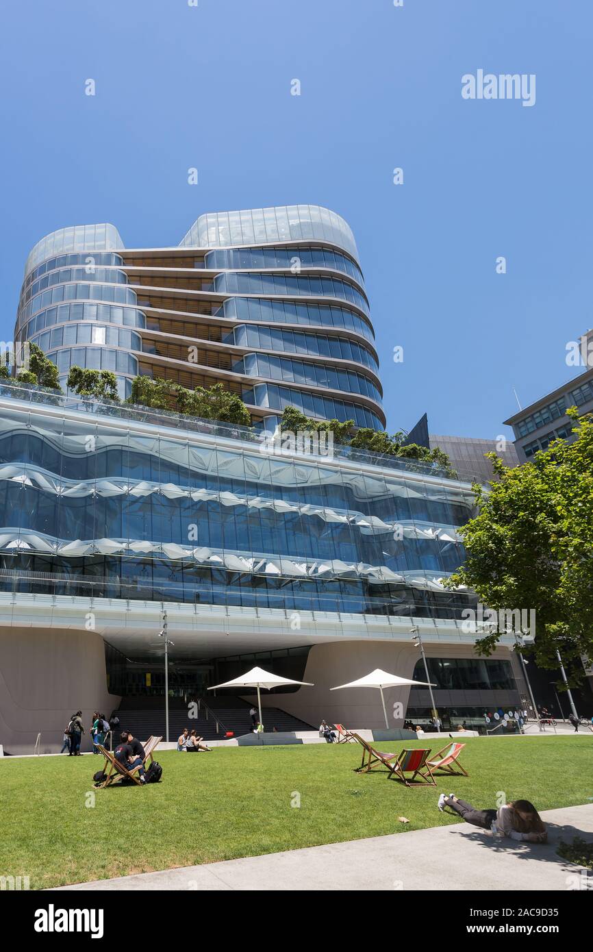 The glass encassed UTS Central Building has many unique design features ...
