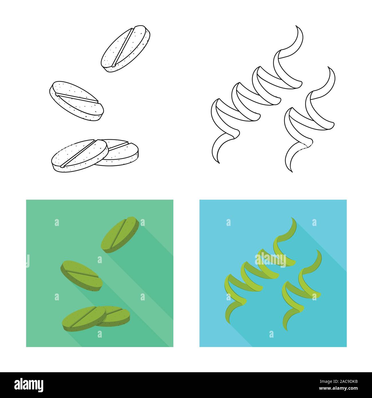 Vector illustration of protein and sea symbol. Collection of protein ...