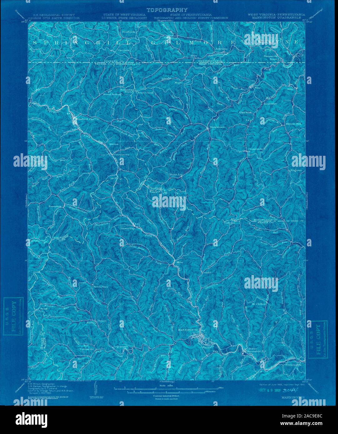 Map of mannington hi-res stock photography and images - Alamy