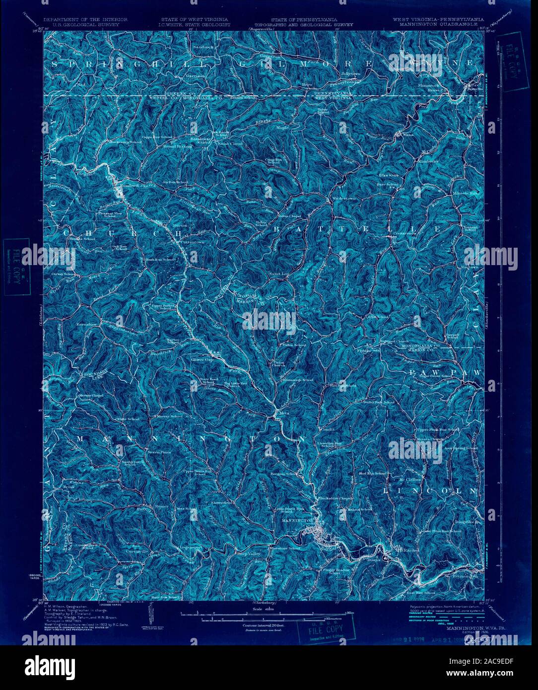 Map of mannington hi-res stock photography and images - Alamy