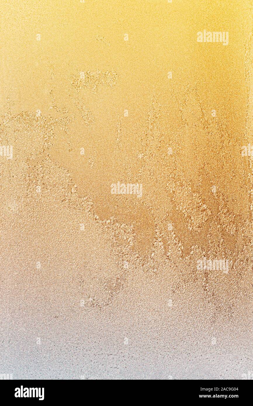 Yellow Frosty Glass Ice Background, Natural Beautiful Frost Ice Pattern ...