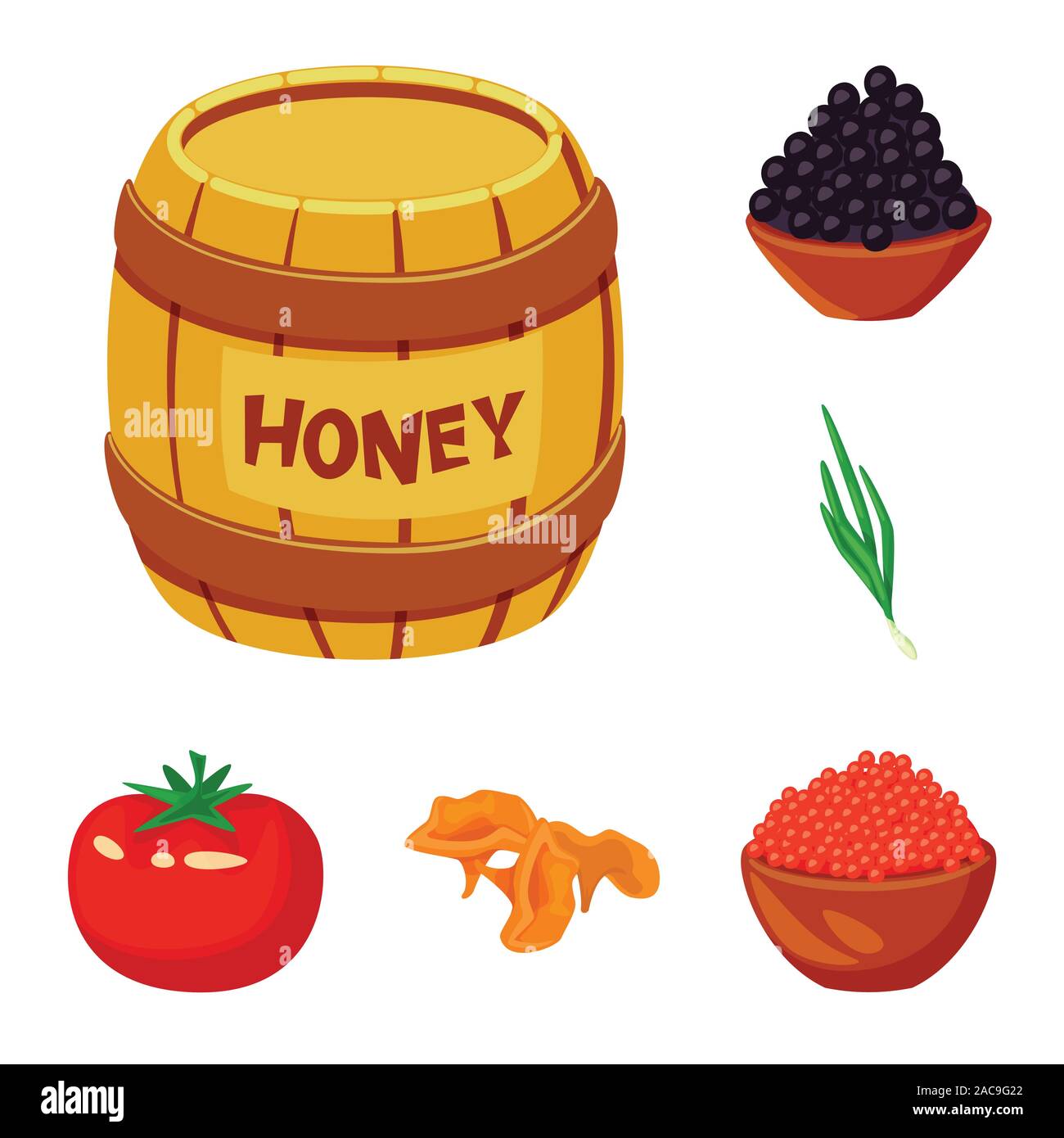 Vector design of food and flavors symbol. Collection of food and ...