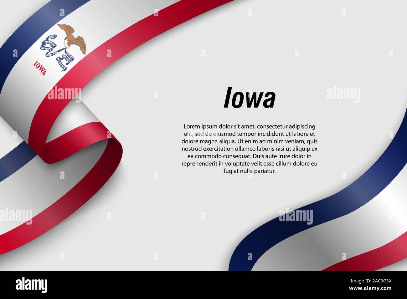 Iowa waving flag Stock Vector Images - Alamy