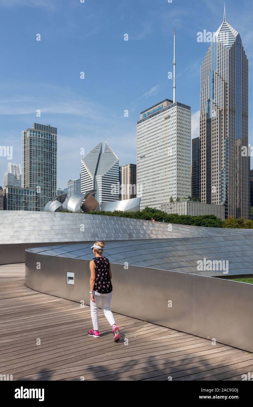 BP Pedestrian Bridge, Grant Park, The Loop, Chicago, Illinois, USA ...