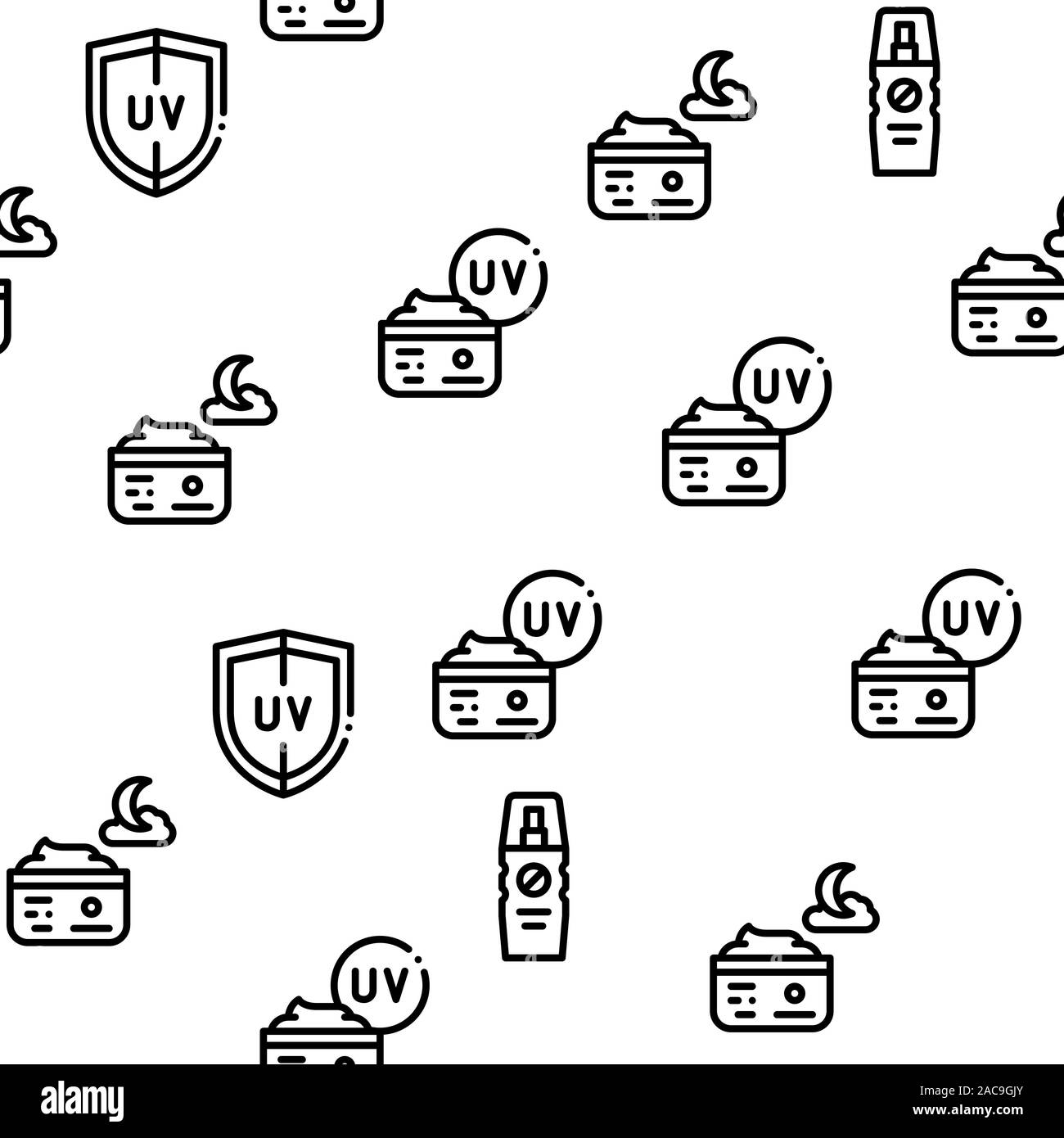 Sunscreen Seamless Pattern Vector Stock Vector Image & Art - Alamy