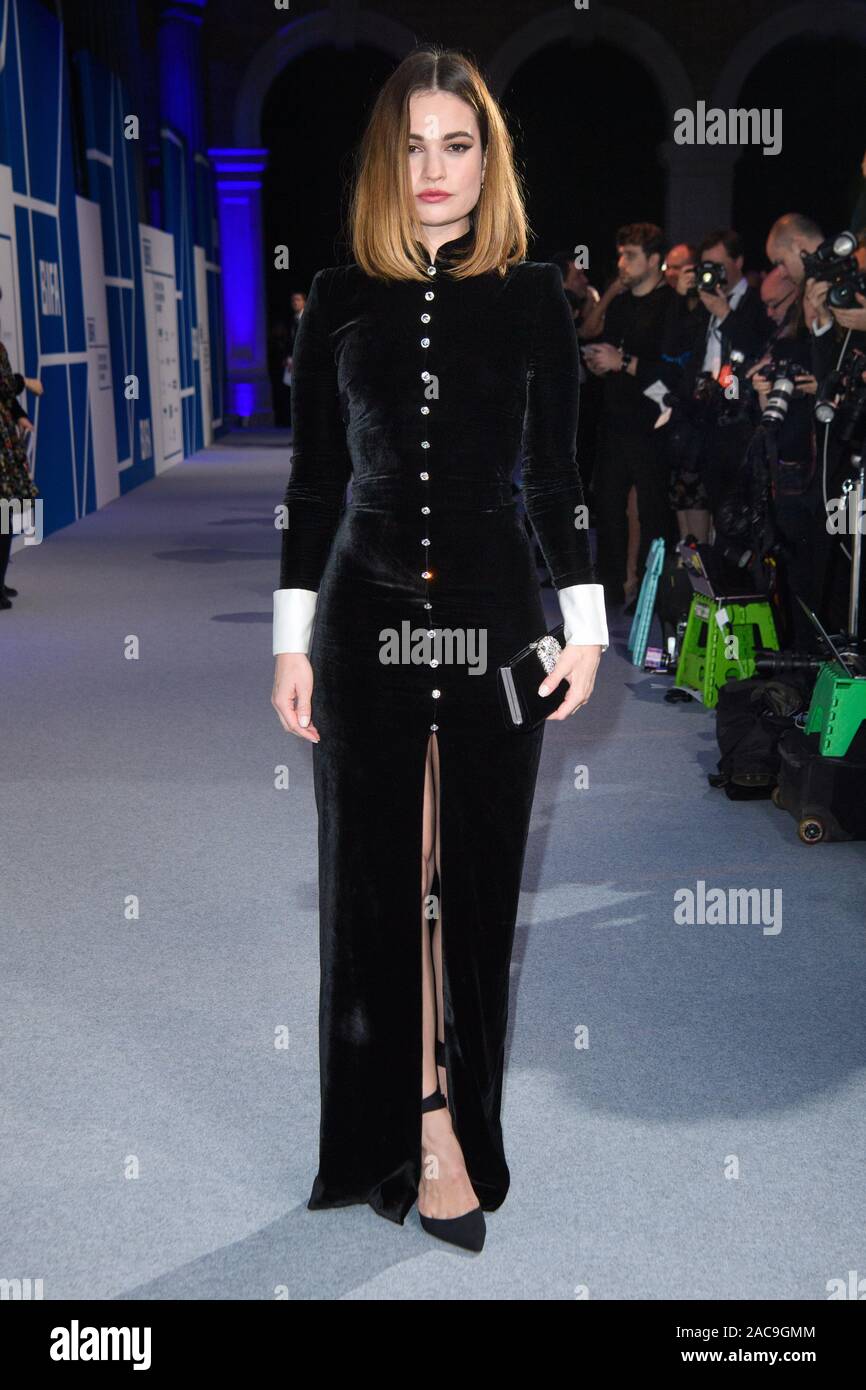 Lily James arriving at the 22nd British Independent Film Awards held at ...