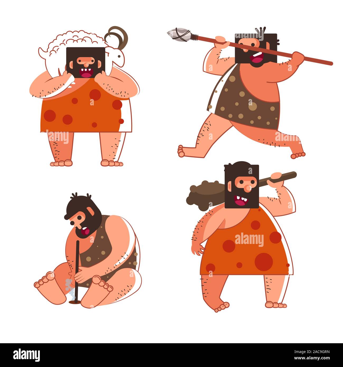 Caveman hunting hi-res stock photography and images - Alamy