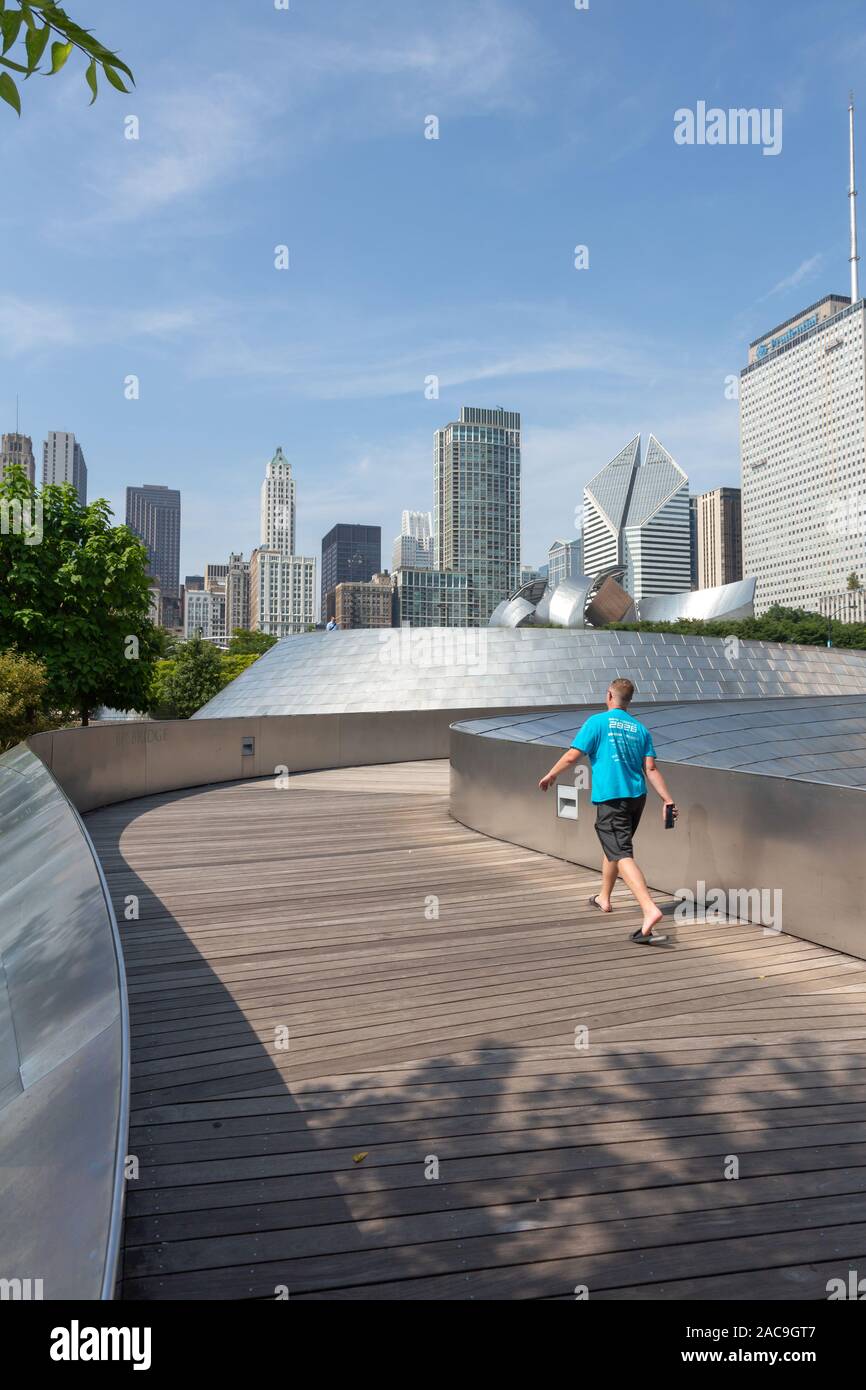 BP Pedestrian Bridge, Grant Park, The Loop, Chicago, Illinois, USA ...