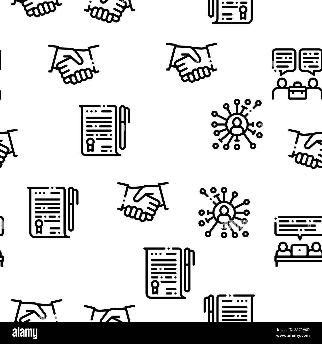 Contract Seamless Pattern Vector Stock Vector Image & Art - Alamy