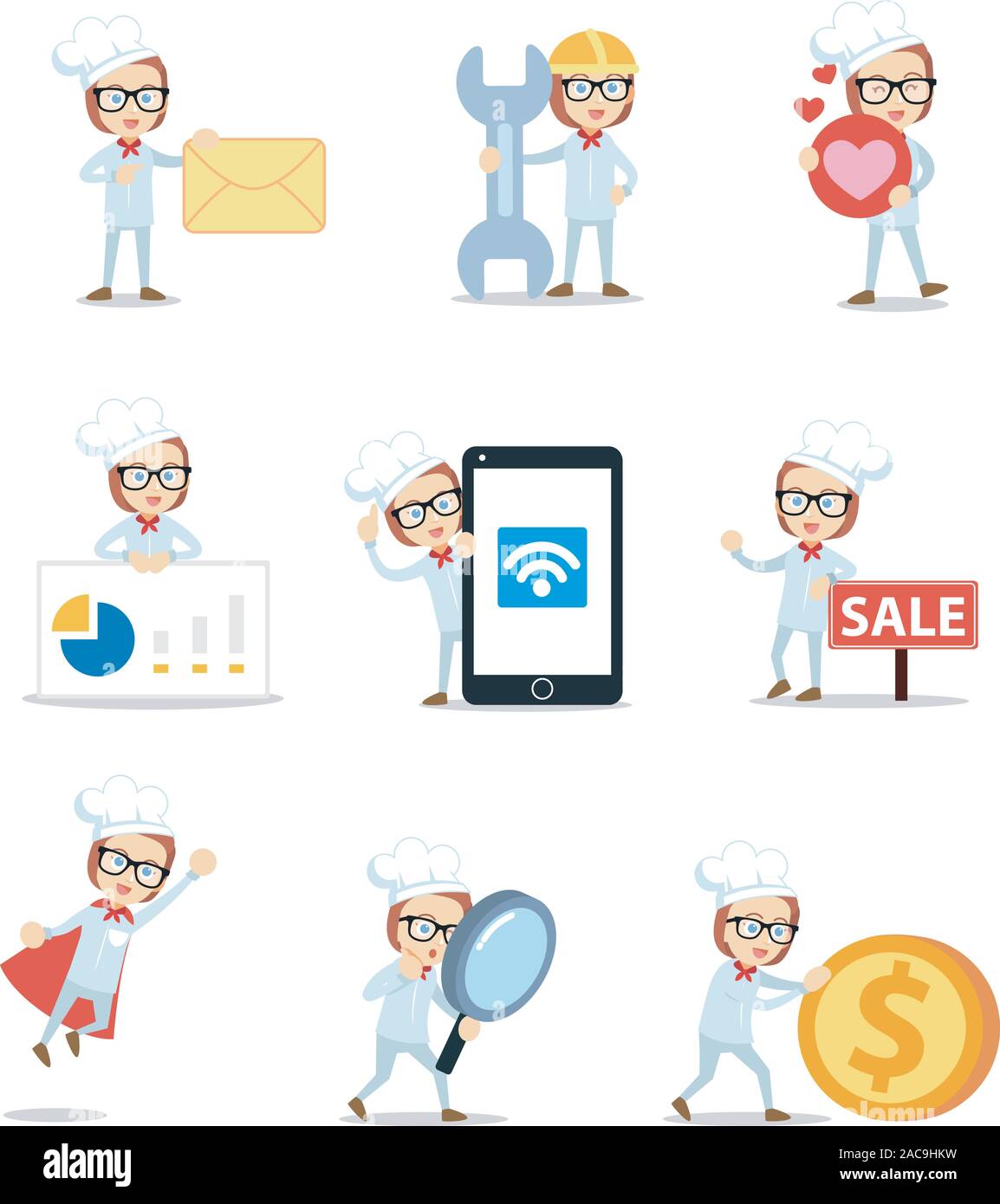 Chef in kitchen hotel Cut Out Stock Images & Pictures - Alamy