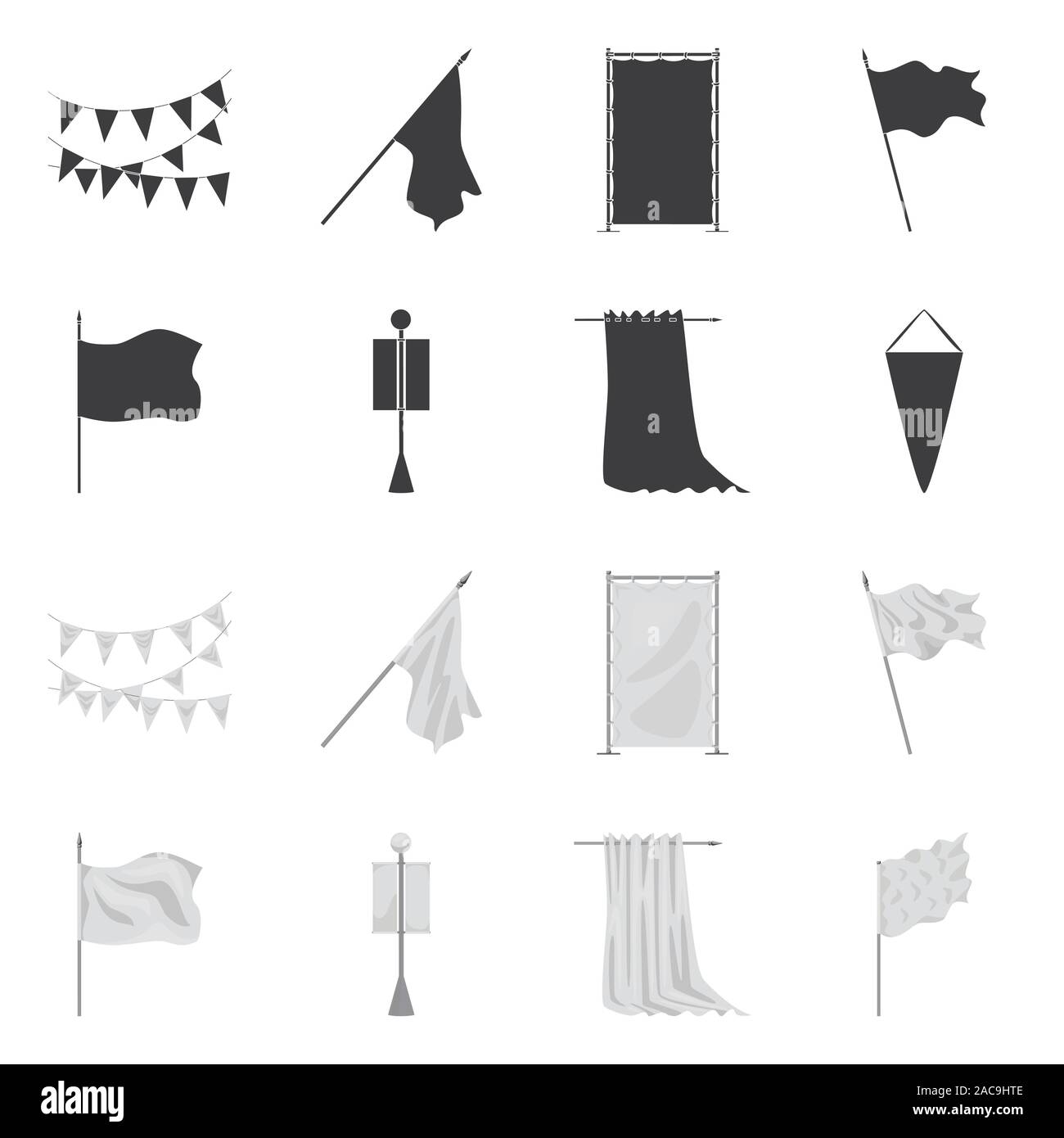 Vector illustration of texture and presentation logo. Collection of ...