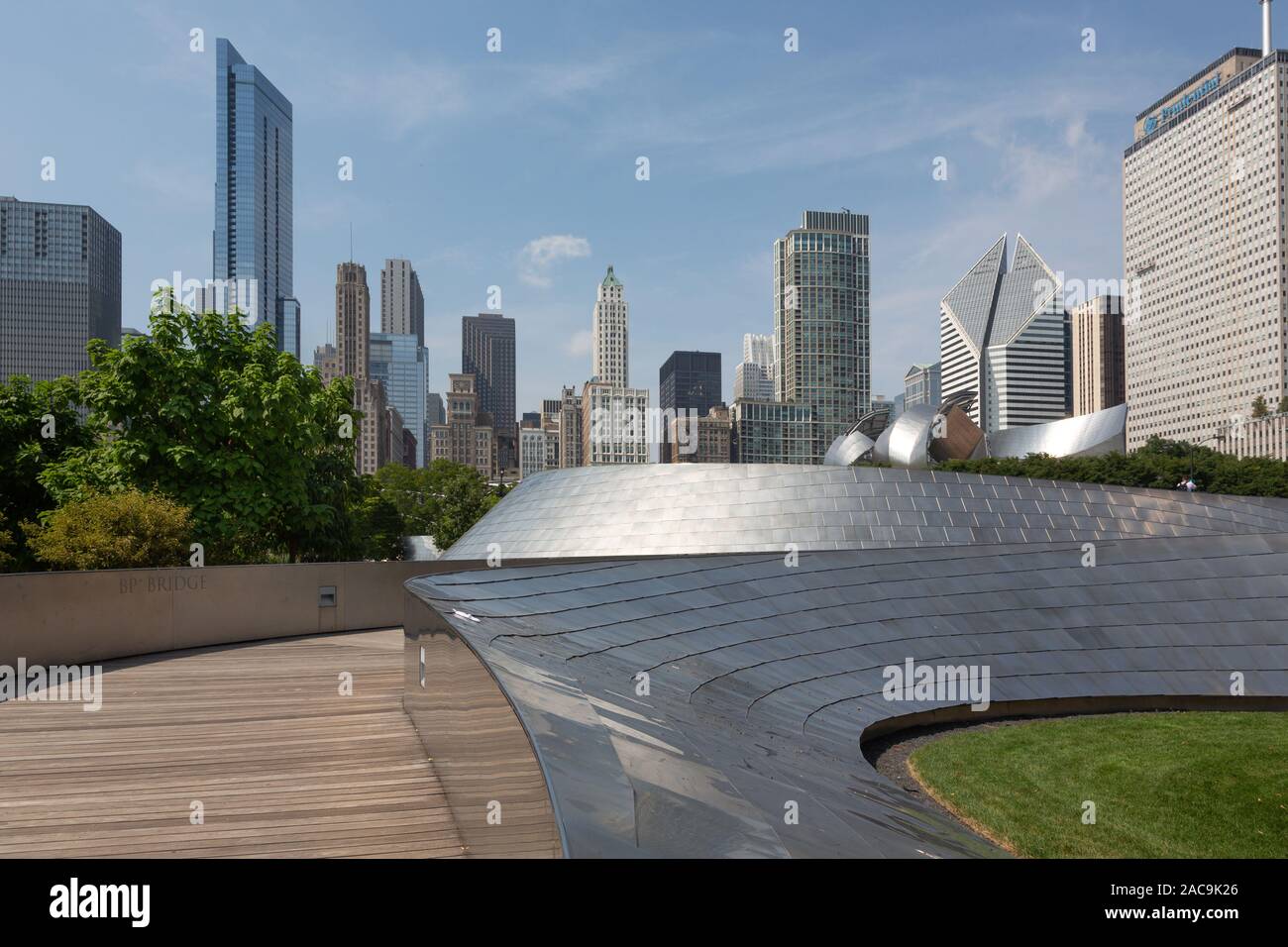 BP Pedestrian Bridge, Grant Park, The Loop, Chicago, Illinois, USA ...