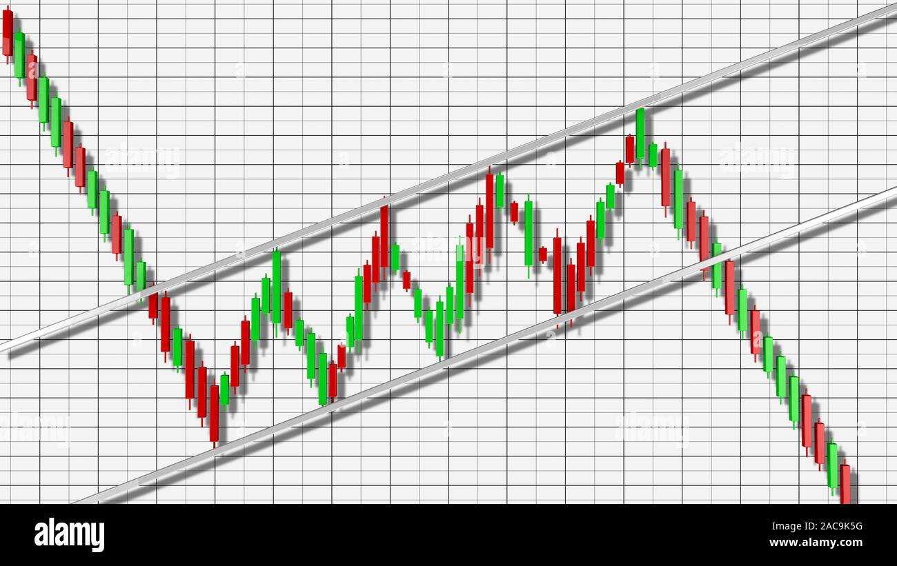 Bear Flag Stock Chart Pattern 3D Illustration Stock Photo - Alamy
