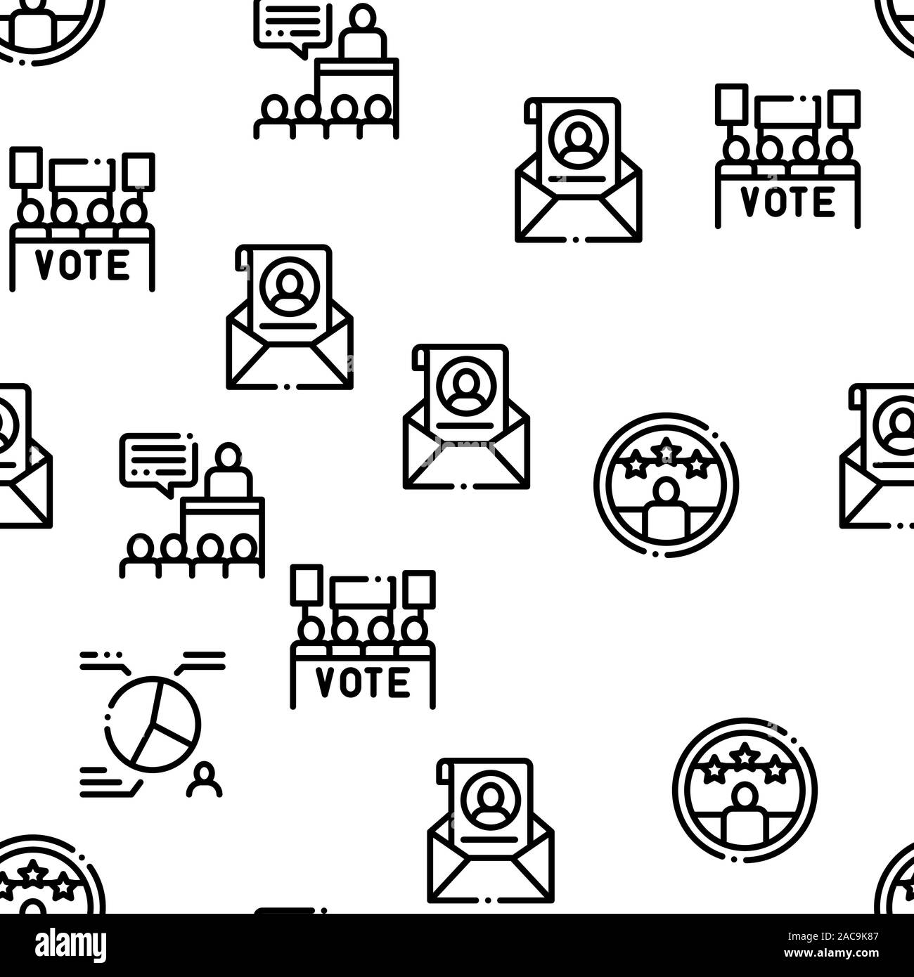 Voting And Election Seamless Pattern Vector Stock Vector Image & Art ...