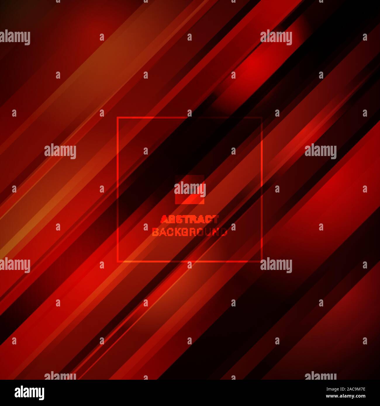 Abstract red color light diagonal line technology concept on black ...