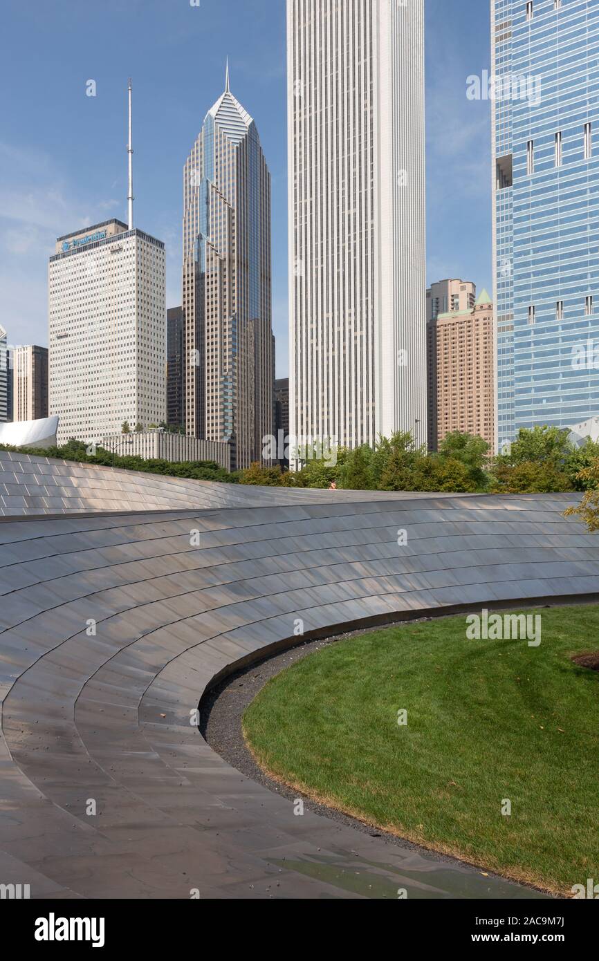 BP Pedestrian Bridge, Grant Park, The Loop, Chicago, Illinois, USA ...