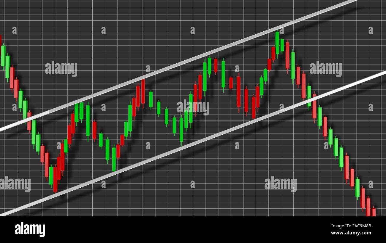 Descending Channel Stock Chart Pattern 3D Illustration Stock Photo - Alamy