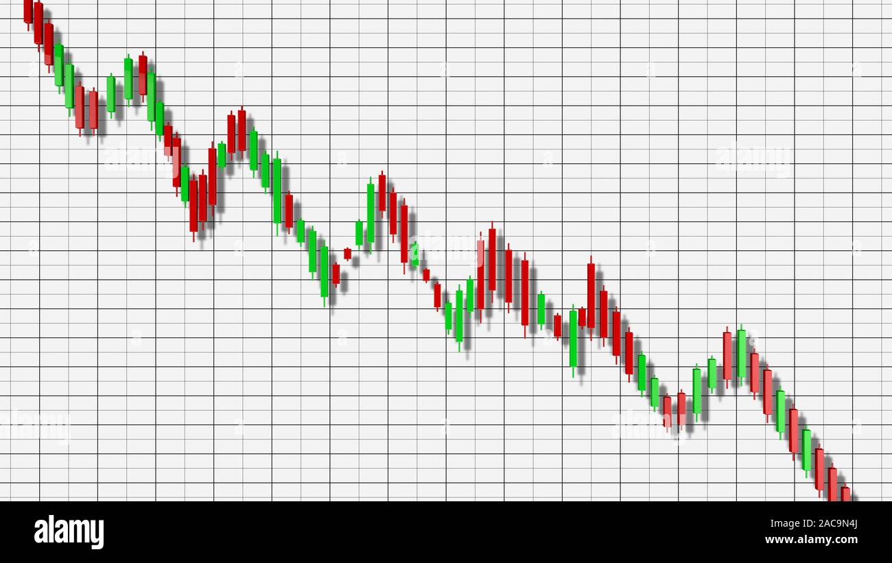 Downtrend Stock Chart 3D Illustration Stock Photo - Alamy